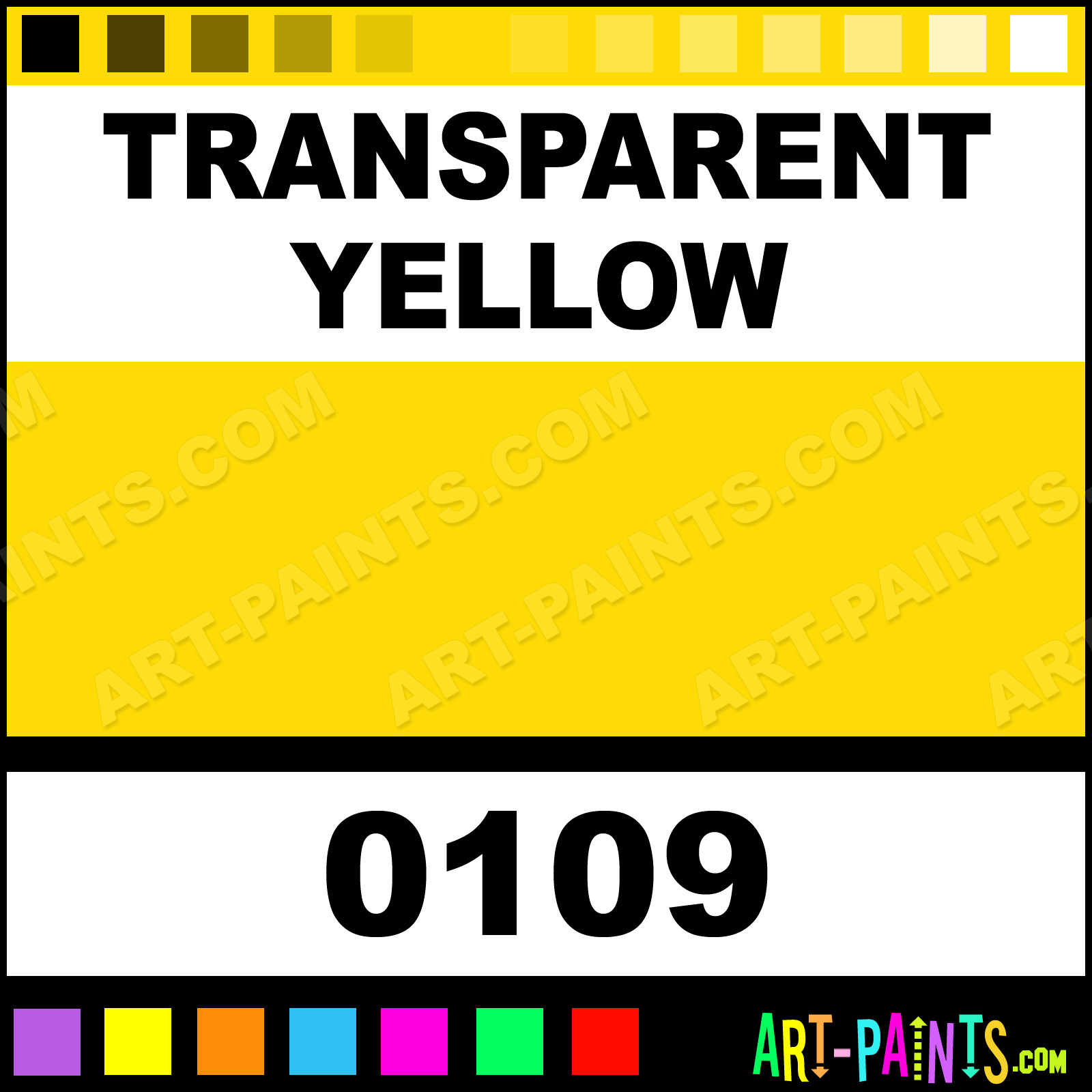 Transparent Yellow Artist Acrylic Paints - 0109 - Transparent Yellow ... Transparent Yellow Artist Acrylic Paints - 0109 - Transparent Yellow ...