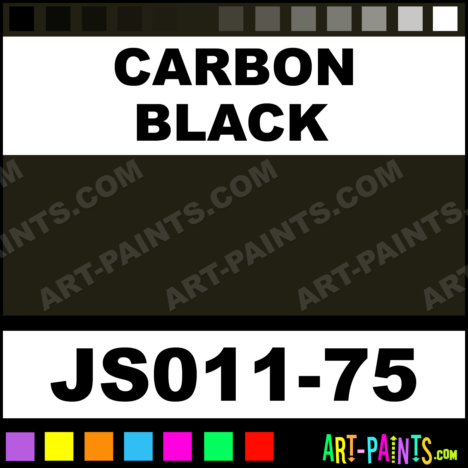 Carbon Black Artists Colors Acrylic Paints JS011 75 Carbon Black