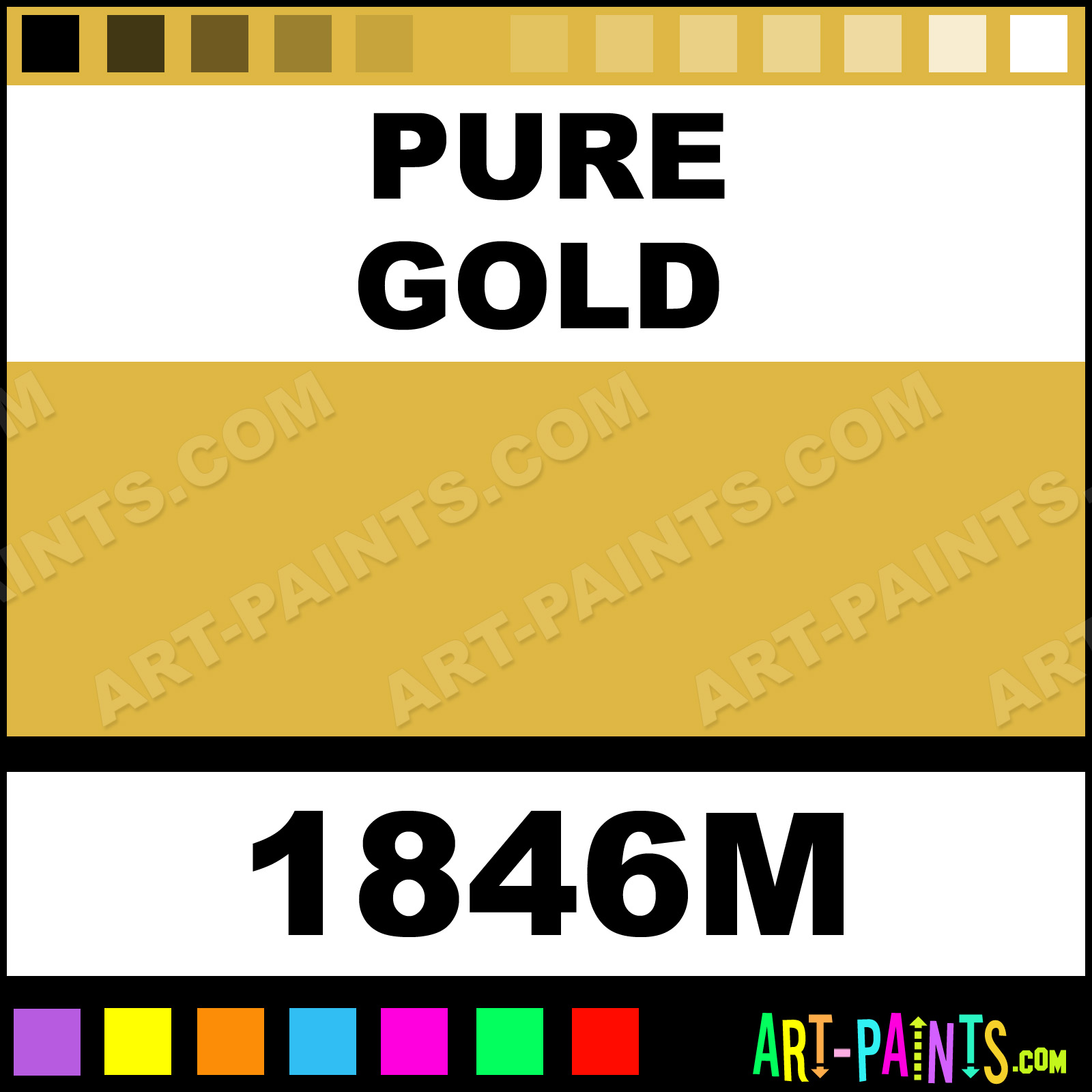 Pure Gold Model Acrylic Paints 1846M Pure Gold Paint Pure Gold