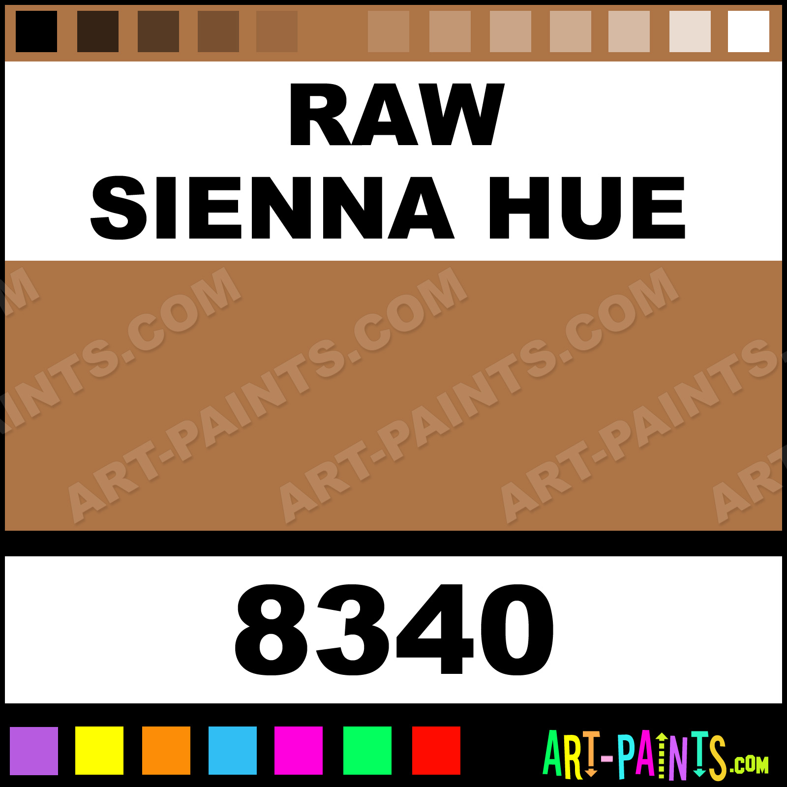 Raw Sienna Hue Opaque Airbrush Spray Paints - 8340 - Raw Sienna Hue Paint, Raw Sienna Hue Color ...