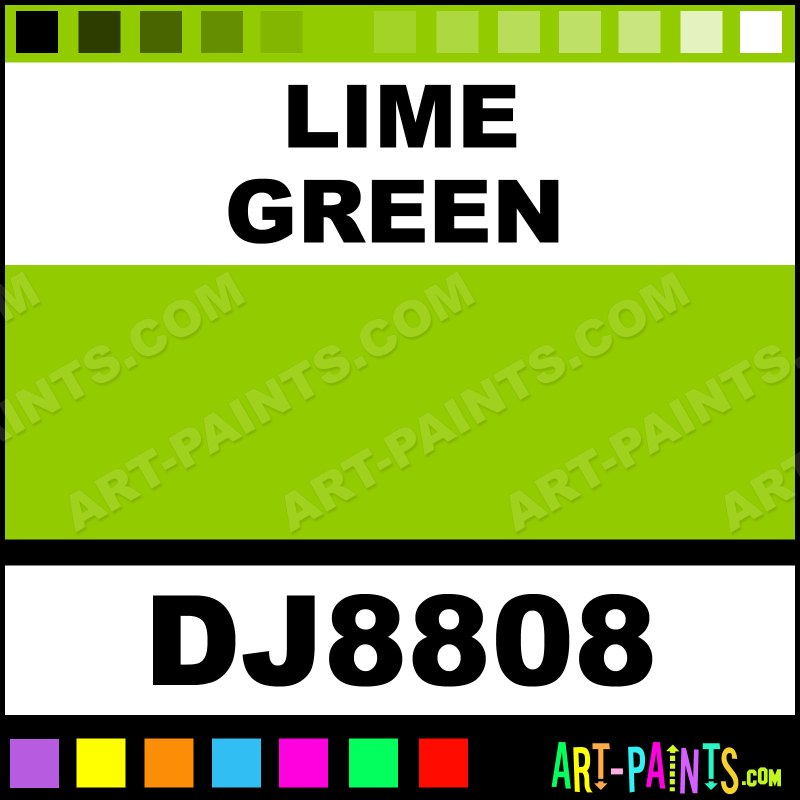 Lime Green Pastel Gouache Paints DJ8808 Lime Green Paint Lime