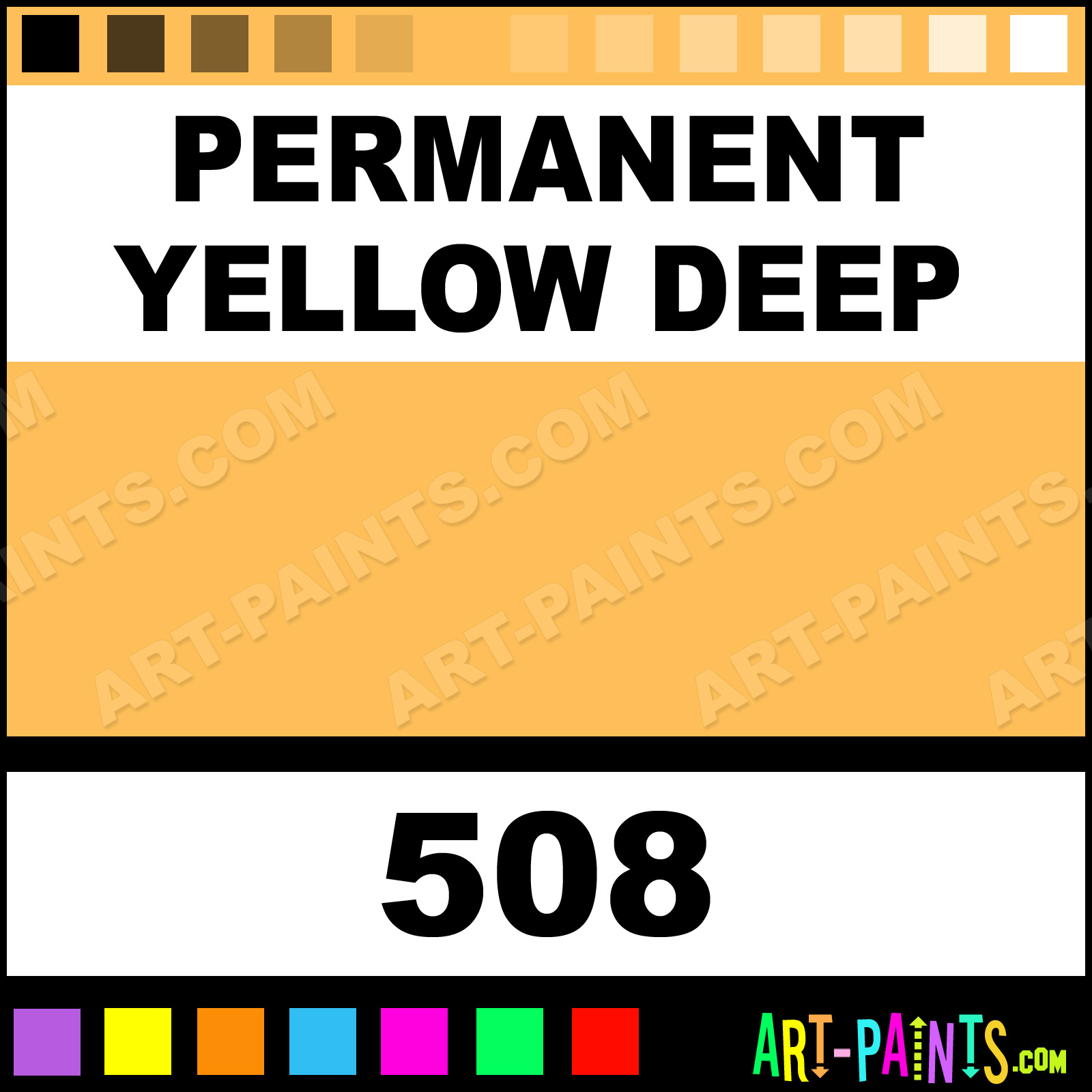 Permanent Yellow Deep Designers Gouache Paints - 508 - Permanent Yellow ...