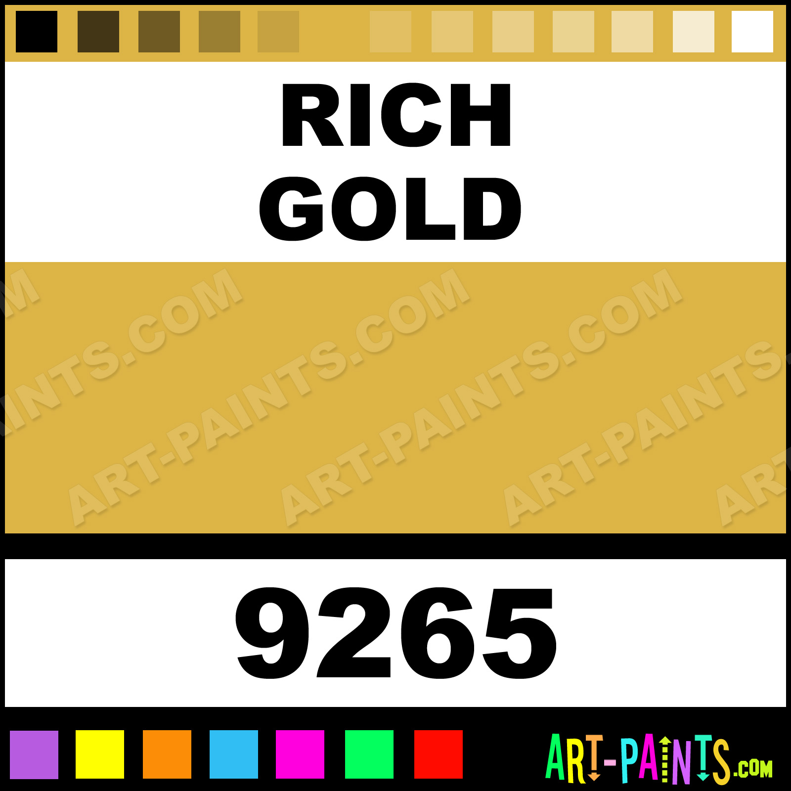 Rich Gold Aquacote Metallic Metal And Metallic Paints 9265 Rich